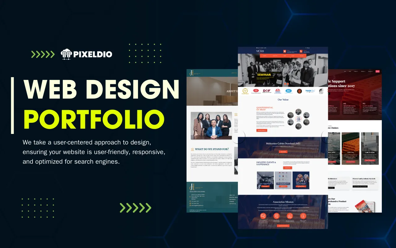 Web Design Portfolio Showcase | Pixeldio Digital